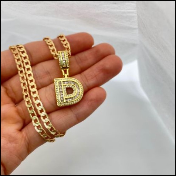Jewelry | Gold Filled Initial D And Chain Inicial D Oro Laminado Y ...